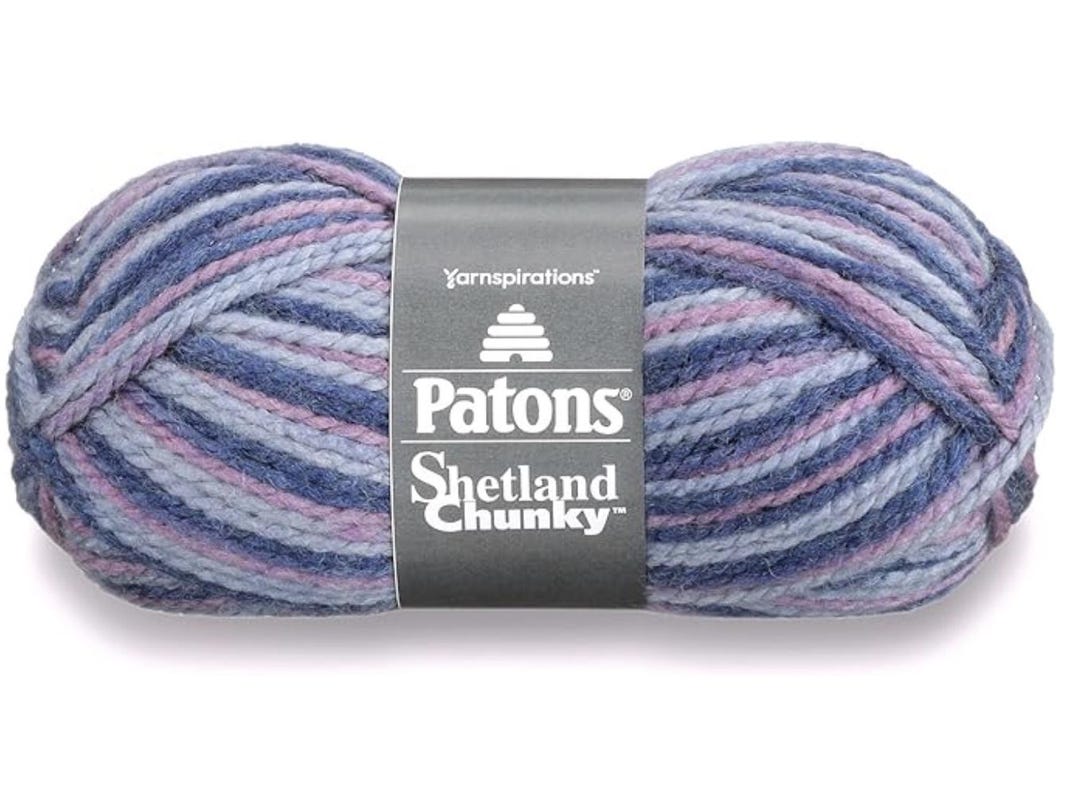Patons Shetland Chunky Blue Jeans Variegated Wool Blend Knitting ...