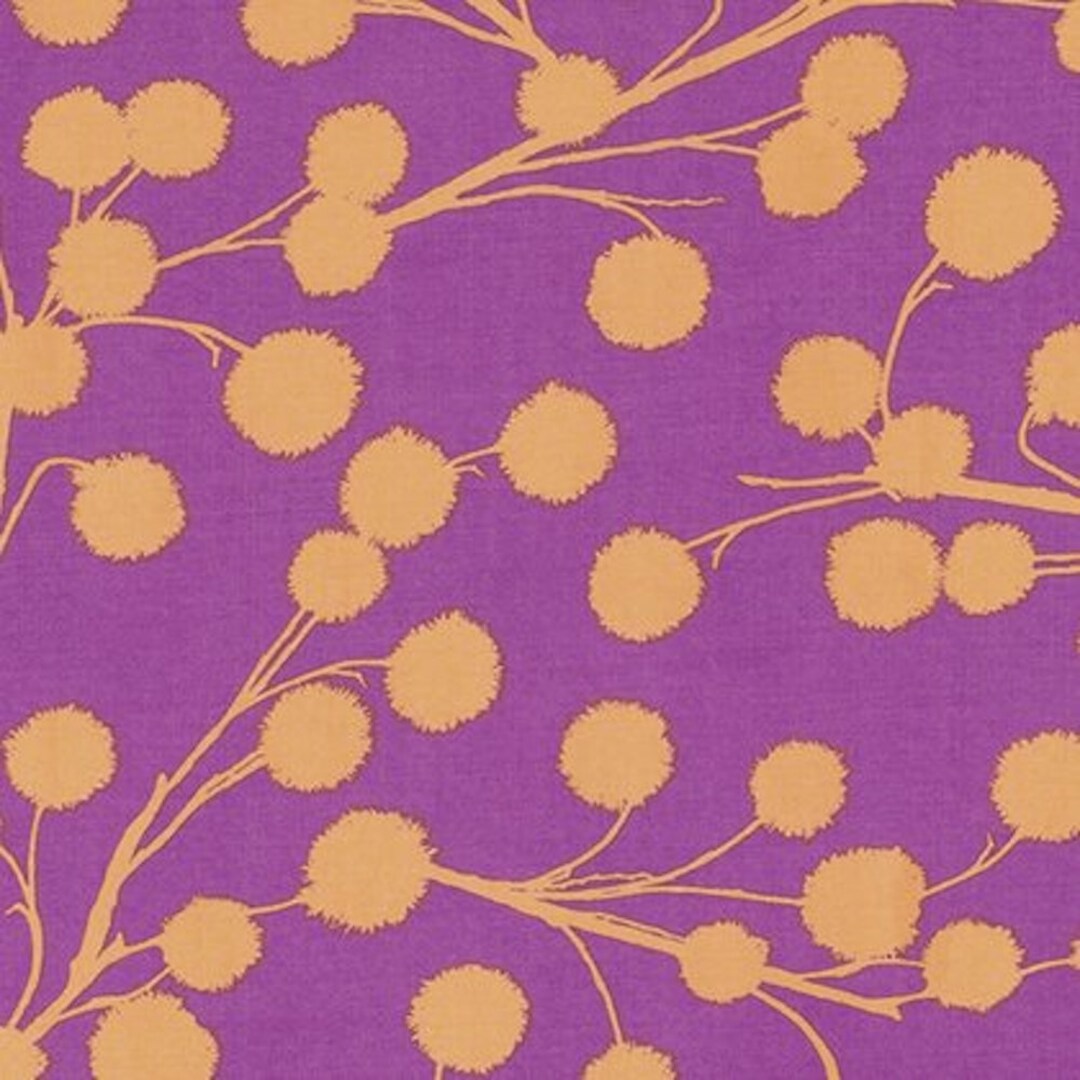Joel Dewberry RAJD008 Cali Mod Chestnut Branch Lavender RAYON Fabric 8 ...