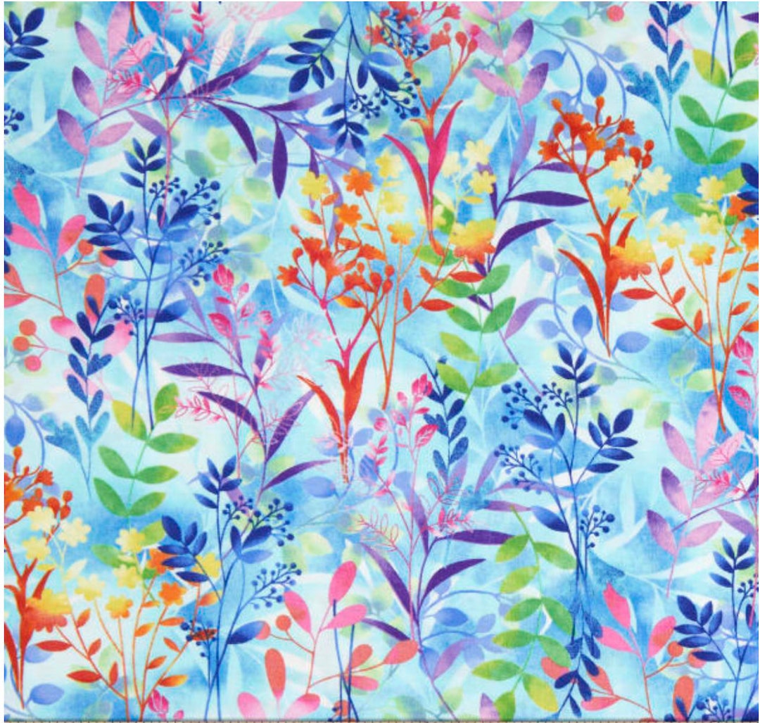 Henry Glass Dragonfly Lagoon Ferns Multi Fabric by the Yard - Etsy