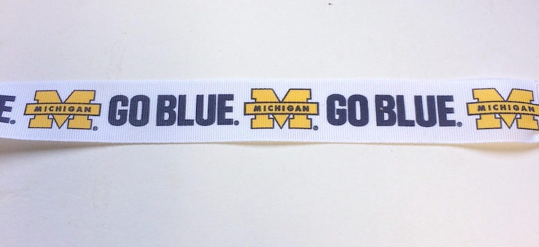 University of Michigan Go Blue Grosgrain Ribbon 10 Yds 7/8 Wide - Etsy