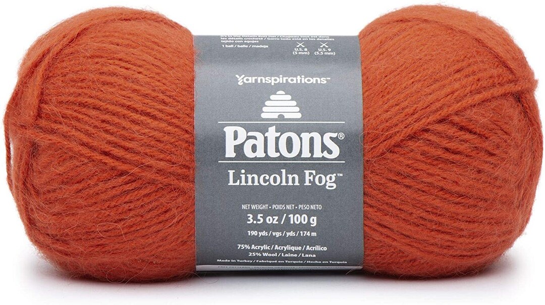 Patons Lincoln Fog Brick Red Wool Blend Knitting & Crochet Yarn - Etsy