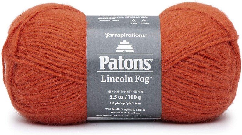 Patons Lincoln Fog Brick Red Wool Blend Knitting & Crochet Yarn - Etsy