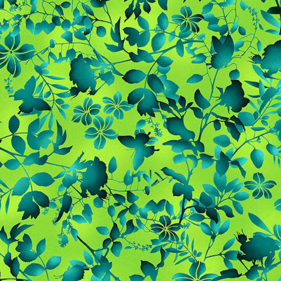 Studio E Beauty in Bloom 4822-66 Tonal Vine Lime Cotton Fabric by Yard ...
