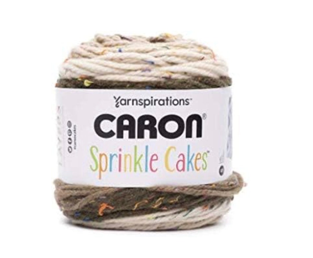 Caron Sprinkle Cakes Mocha Rainbow Knitting & Crochet Yarn - Etsy