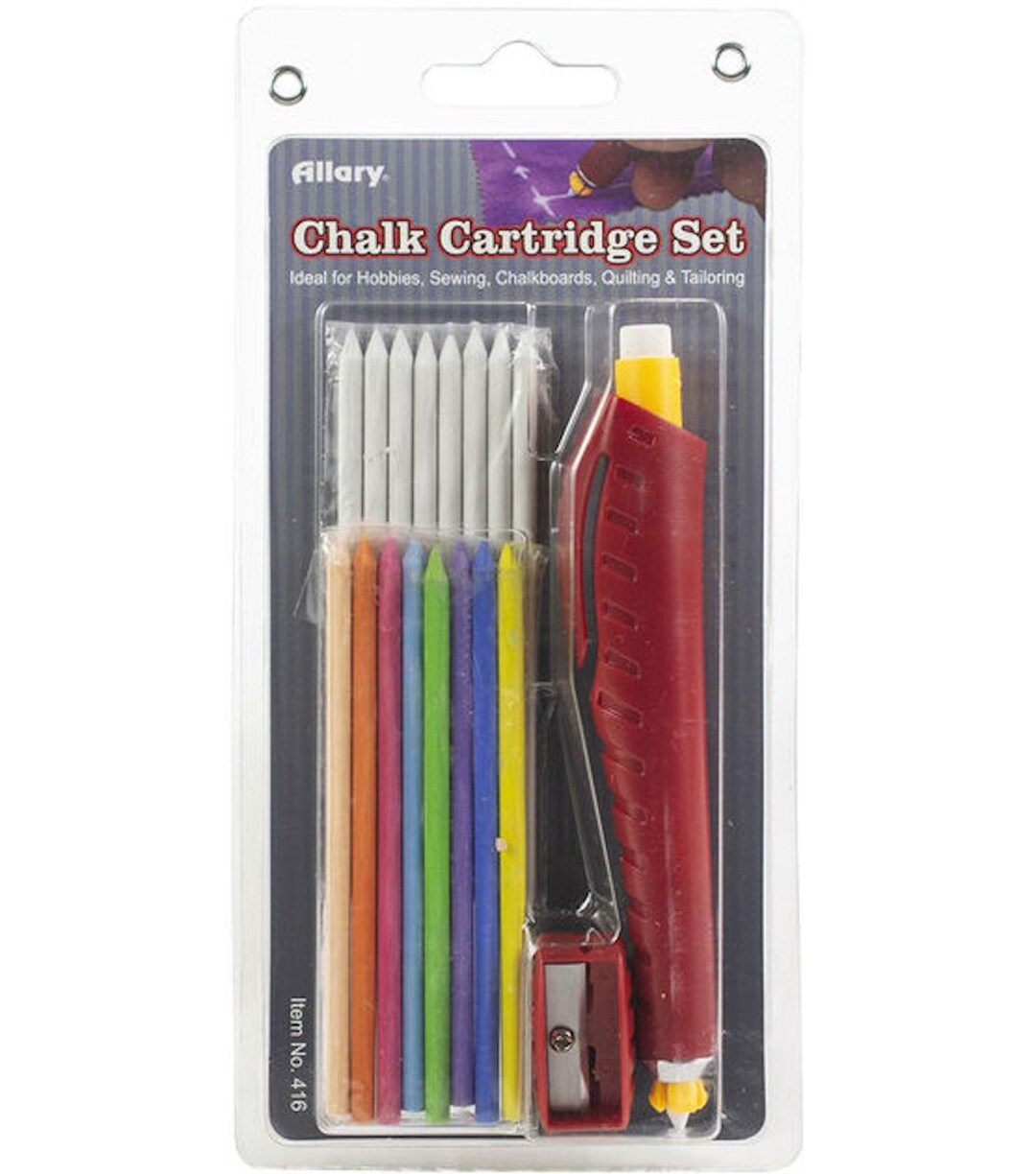 Allary Fabric Marking Chalk Cartridge Set W/ Sharpener - Etsy