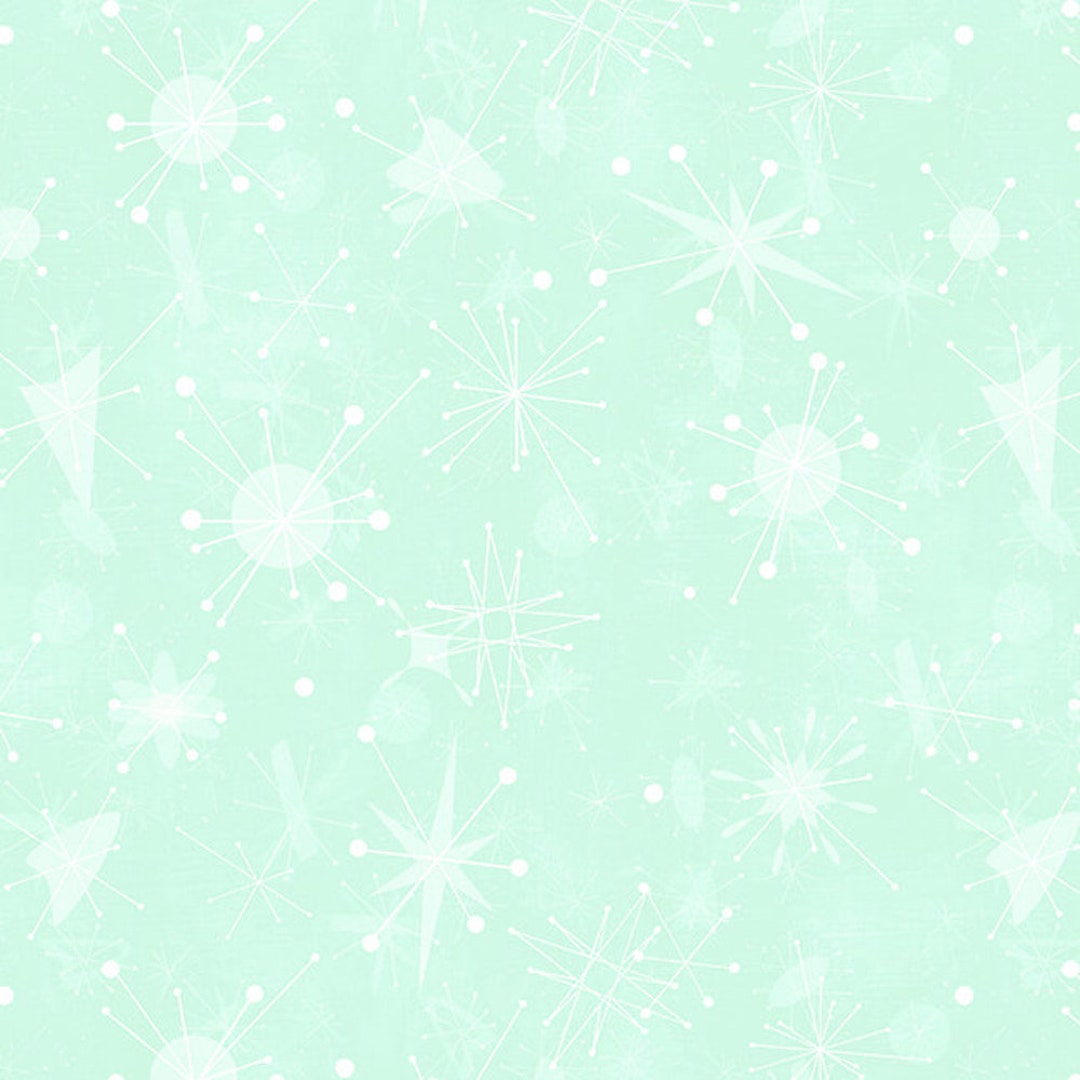 Studioe Snow Dog Express Snowflakes Mint Holiday Fabric by the Yard - Etsy