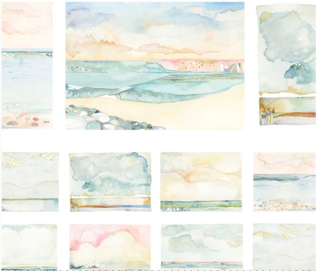 Shell Rummel Natural Affinity Horizons Fabric by the Panel - Etsy