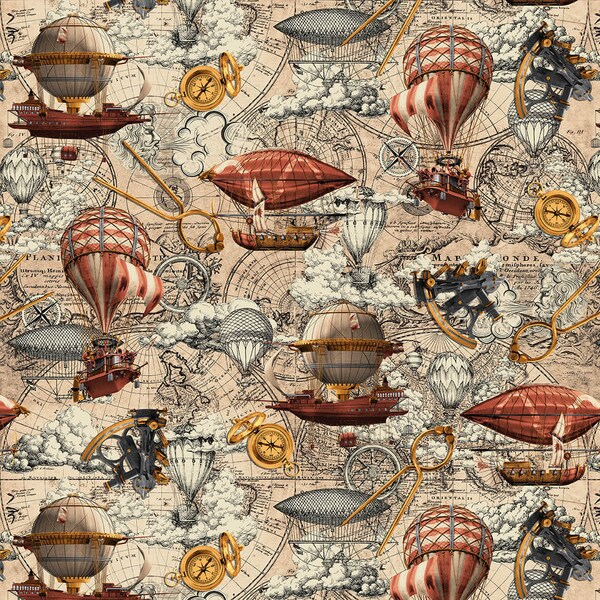 Steampunk Fabric - Etsy