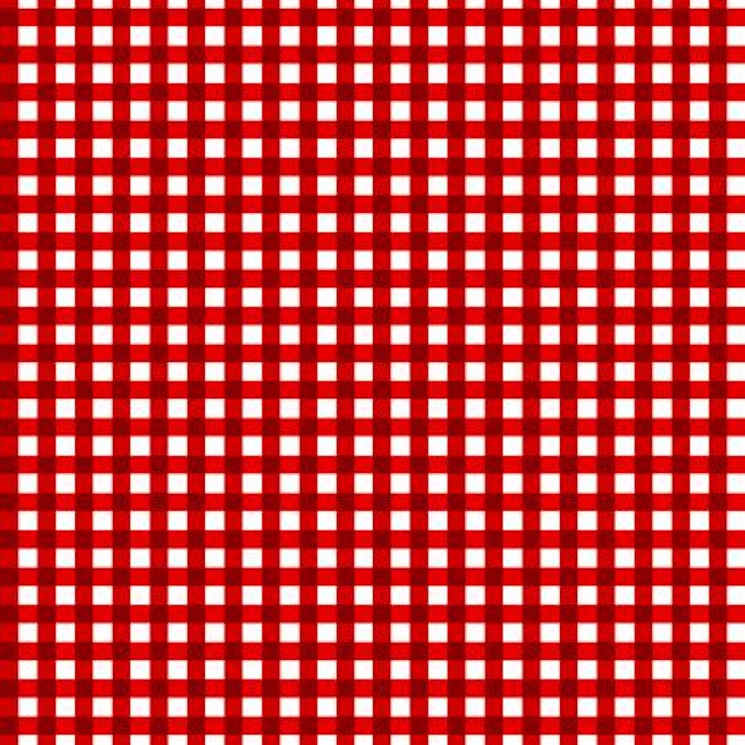 Henry Glass Country Fresh Gingham Check Red Cotton Fabric by the Yard ...