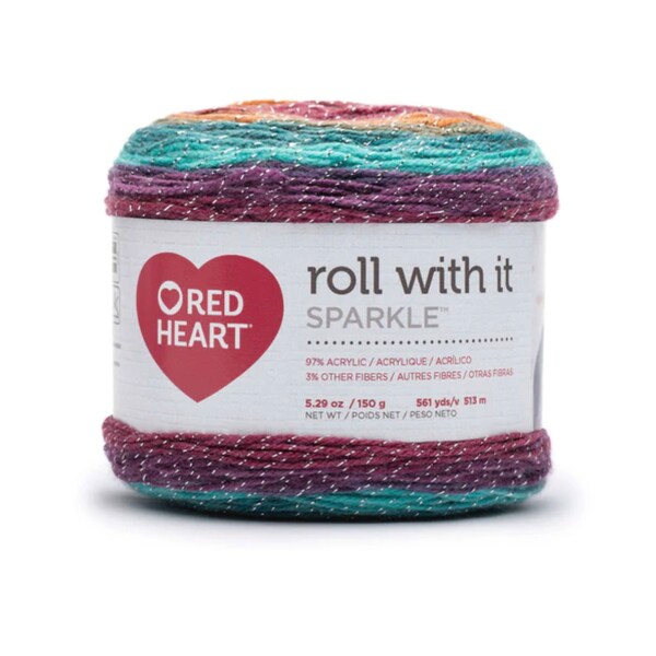 Red Heart Roll With It Melange Yarn - Etsy