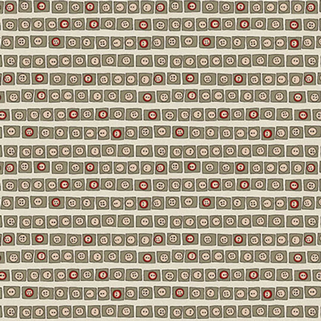 Henry Glass S is for Sew Button Tape Ceam Cotton Fabric by Yard - Etsy