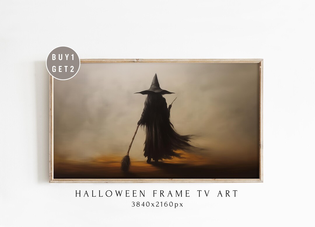 Mystical Witch Silhouette - Witchy Frame TV Art - Dark Fantasy ...