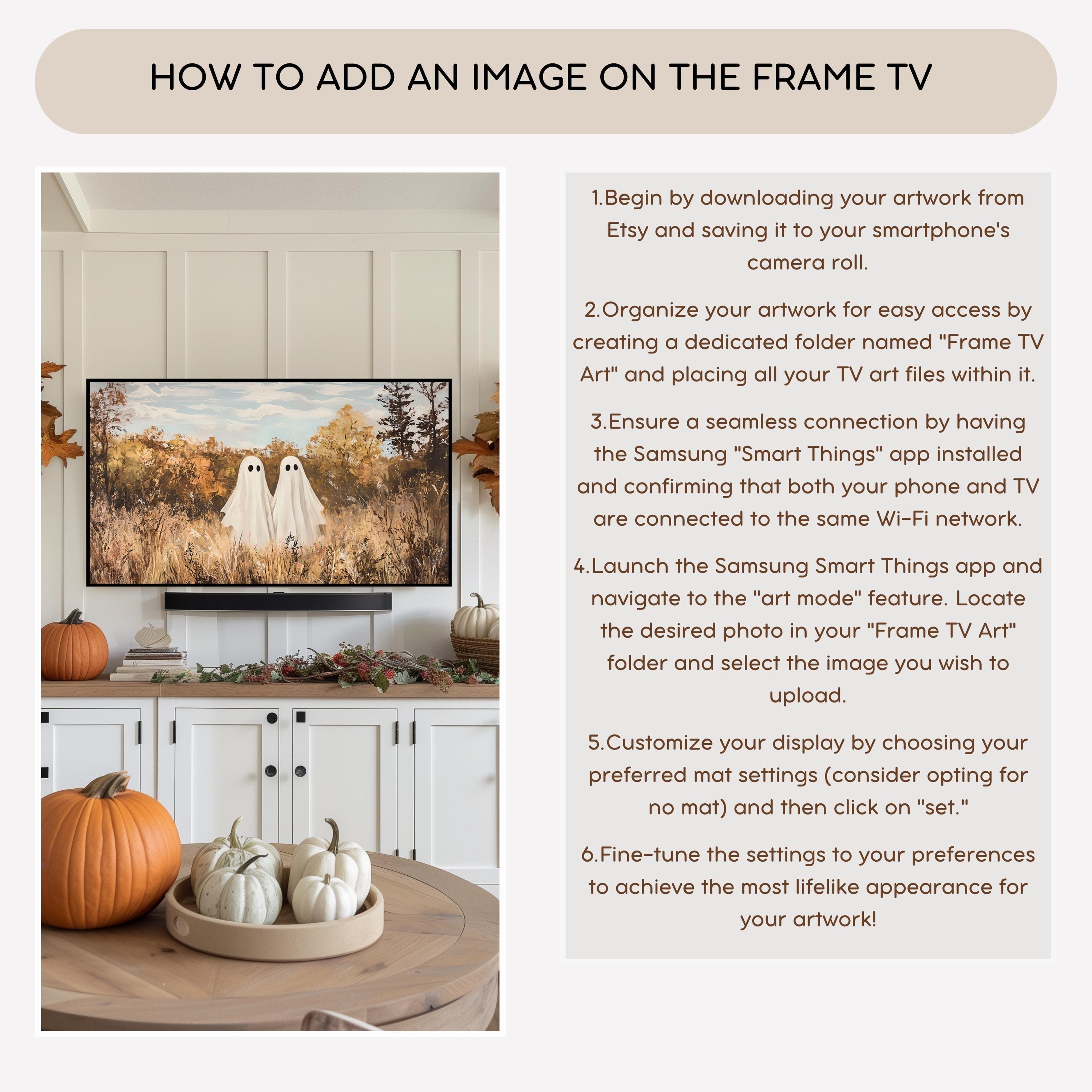 Spooky Ghost for Frame TV Art – Halloween Ghost in Fall Forest ...