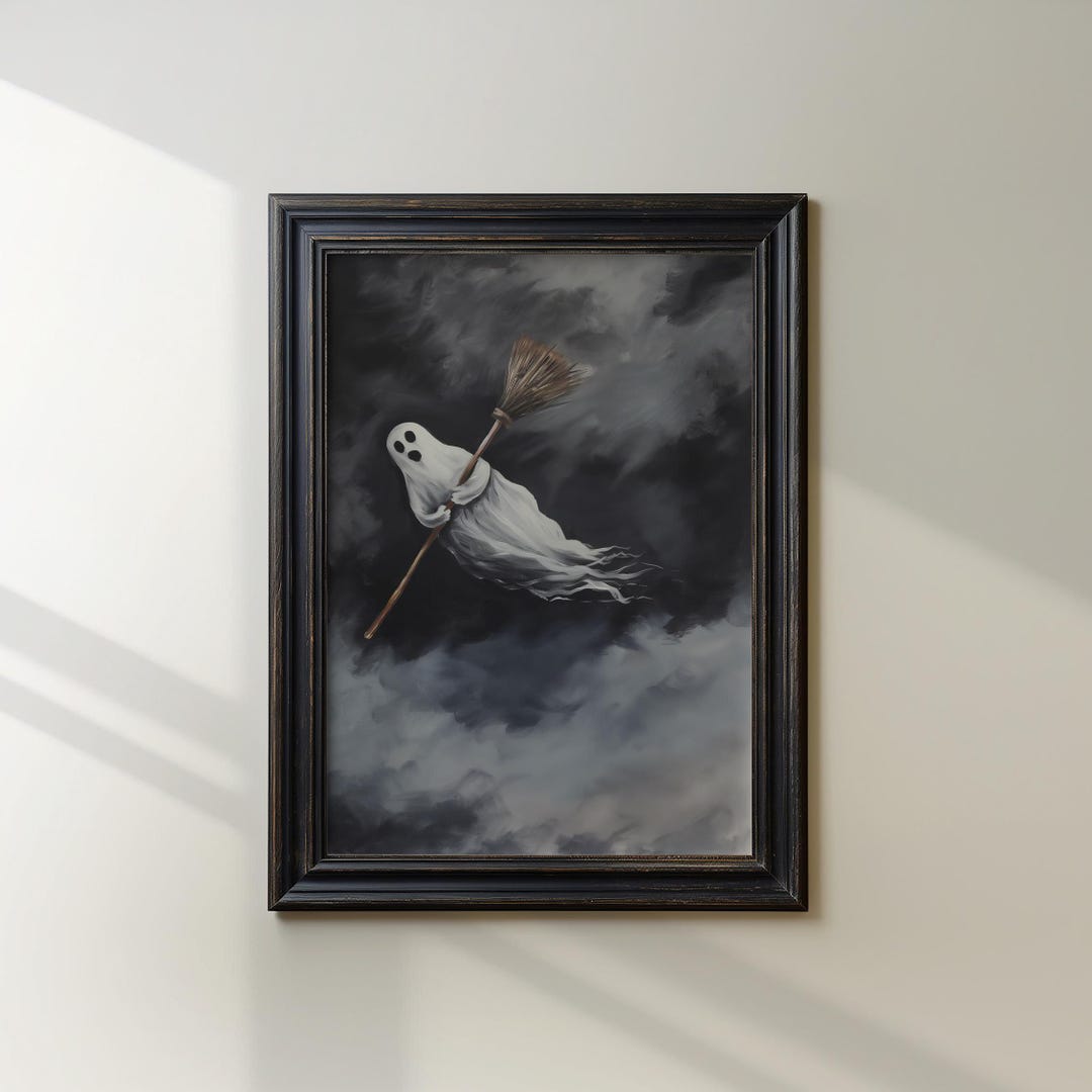 Unique and Creepy Wall Art for the Haunted Season, Flying Ghost on a ...