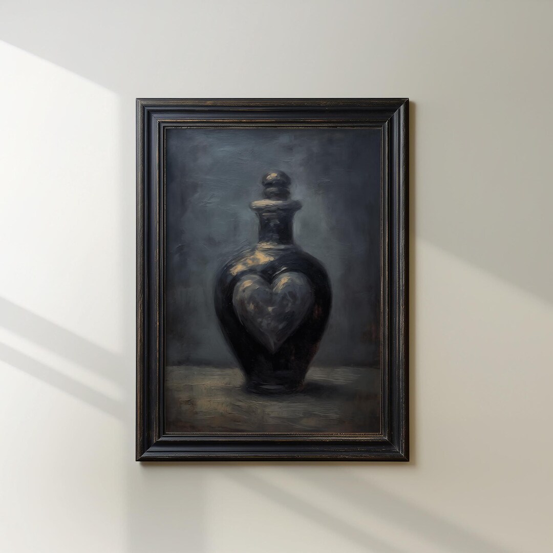 Gothic Heart Potion Bottle Art Print, Spooky Halloween Decor ...