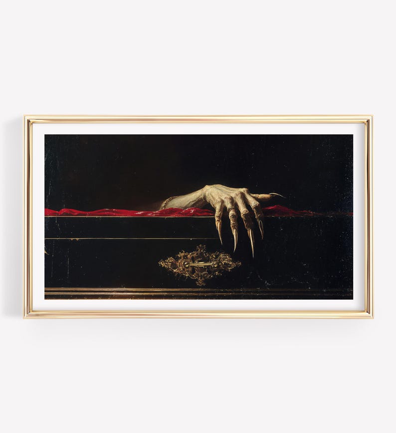 Gothic Vampire Hand Frame TV Art, Halloween Digital Download - Etsy