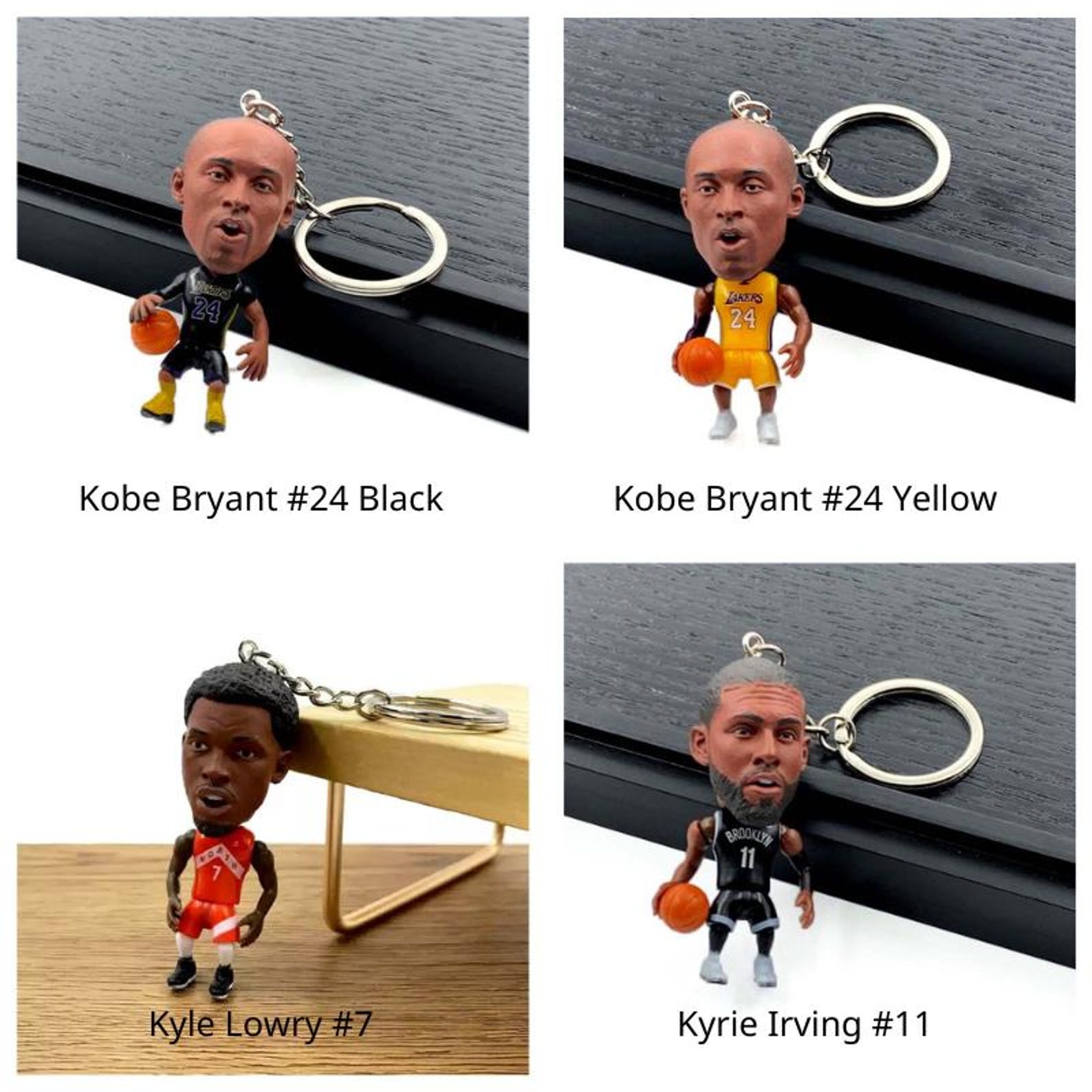 NBA Keychain • 3D Poseable 7cm Mini Figures • Lebron, Kobe, Curry ...