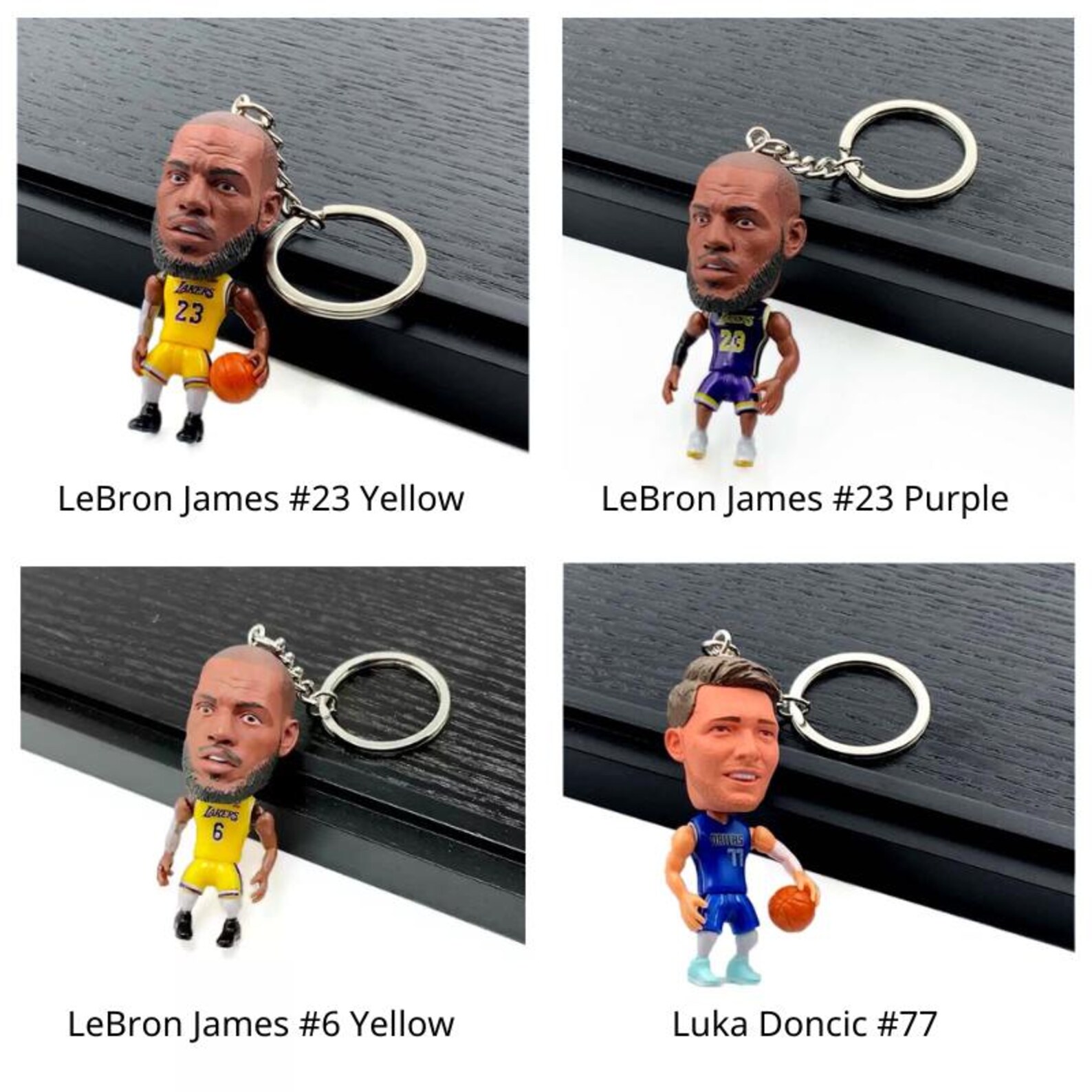 NBA Keychain • 3D Poseable 7cm Mini Figures • Lebron, Kobe, Curry ...