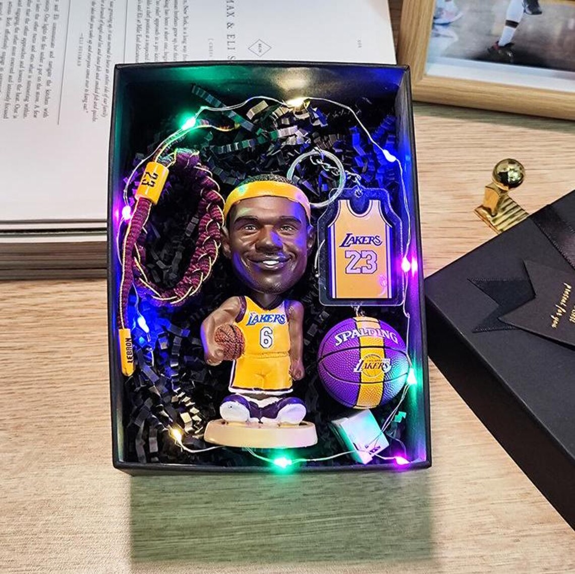 Unique Gift for Him | Basketball Gift Set for NBA Fans - Bobblehead ...