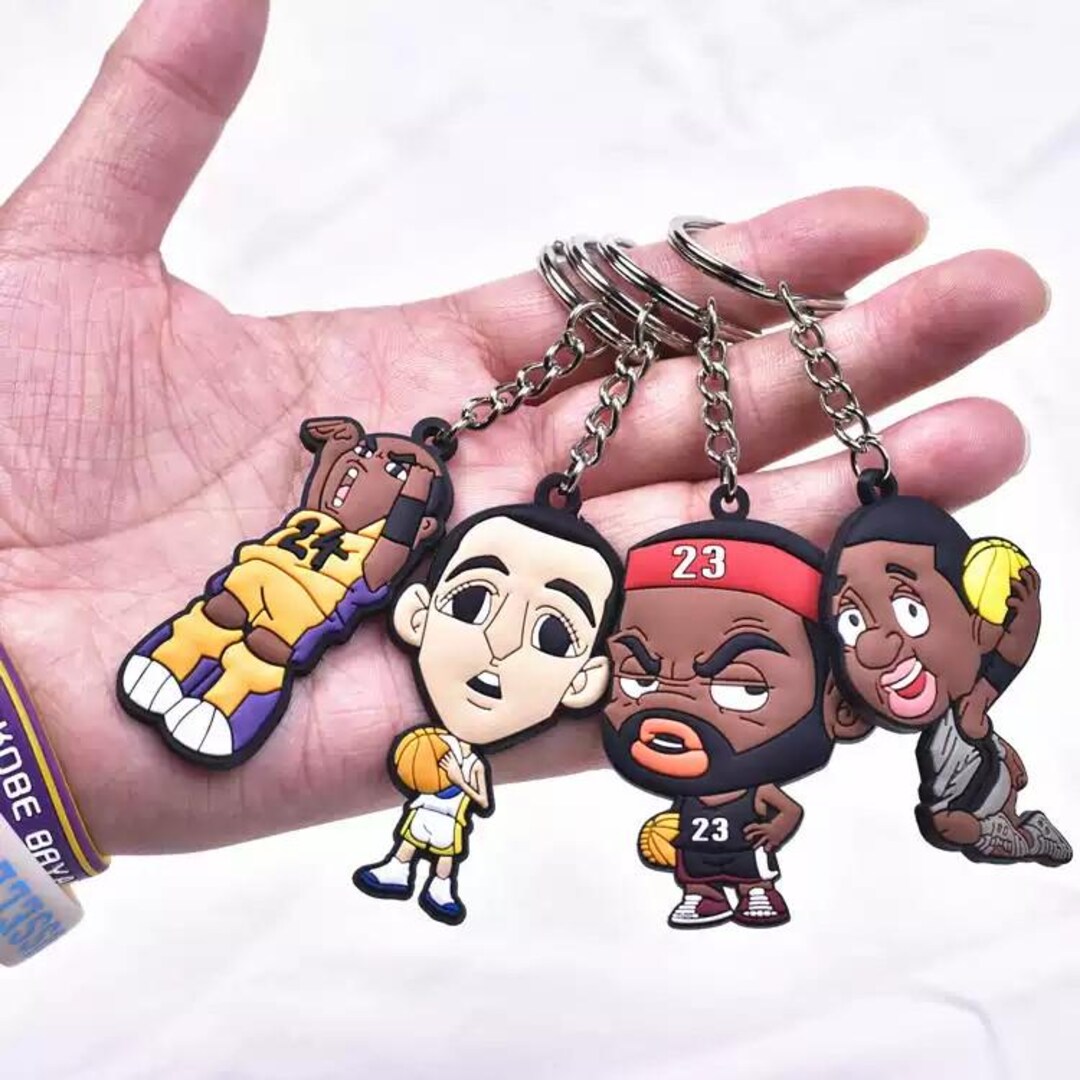 Cute NBA Star Keychain • Curry, LBJ, Harden, Kobe, Wade, T-mac ...