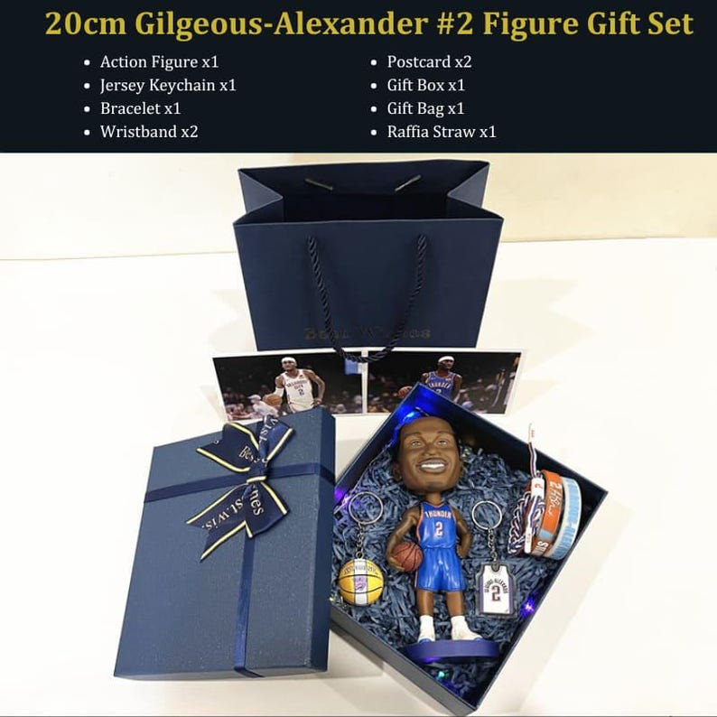 Shai Gilgeous-alexander Thunder NBA Bobblehead Gift Set 20cm Christmas ...