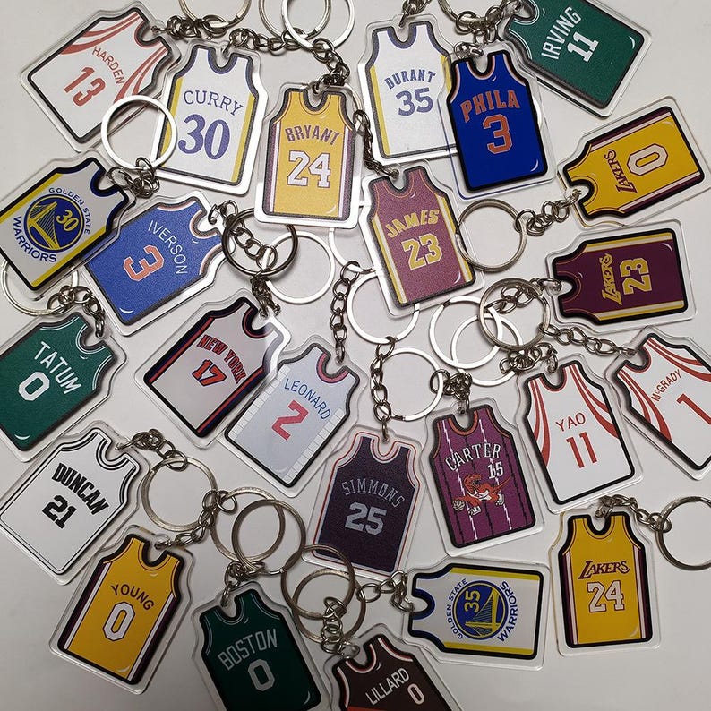 NBA Jersey Keychain • Iconic Basketball Fan Accessory • LBJ, Curry ...