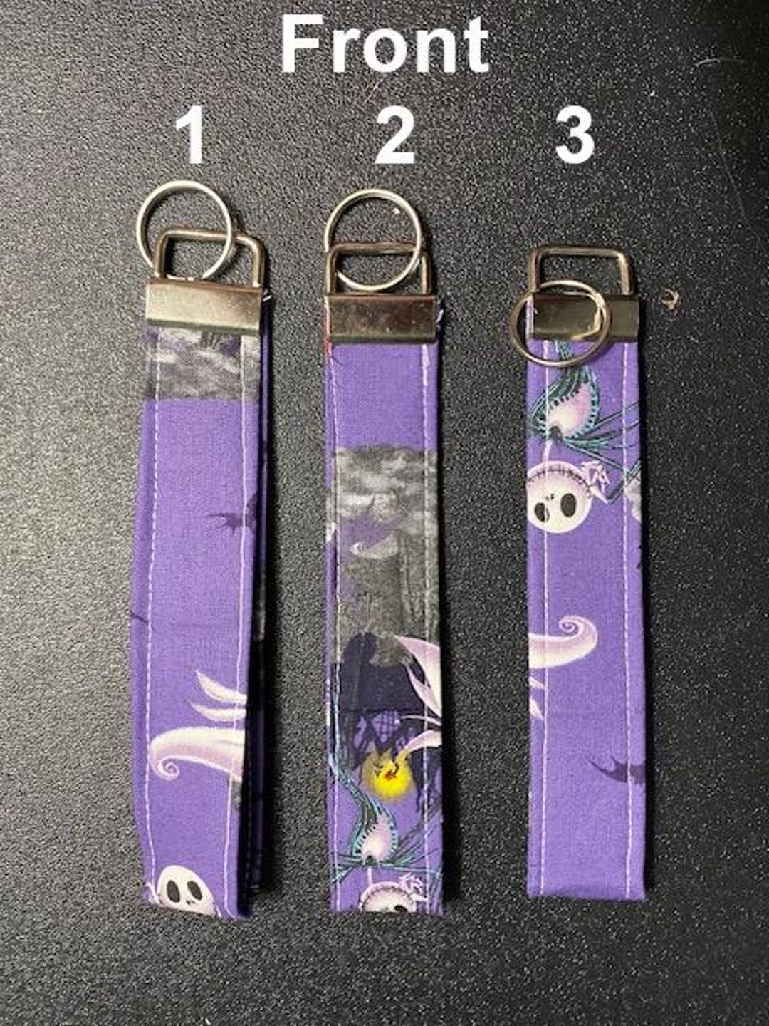 Jack Skellington Fabric Key Fob, Wrist Keychain, Modern Keychain ...