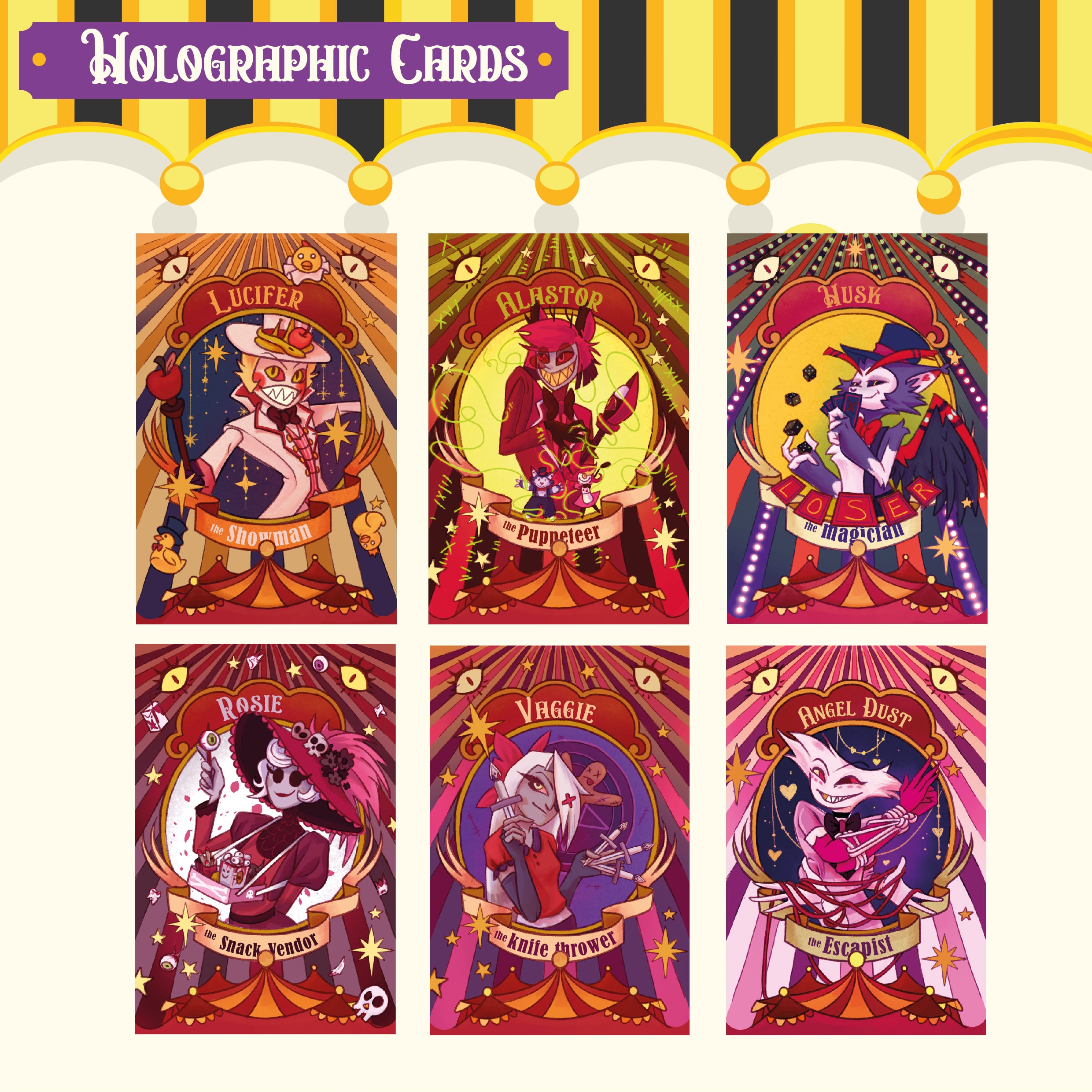 Hazbin Hotel / Helluva Boss Holo Cards - Etsy Canada