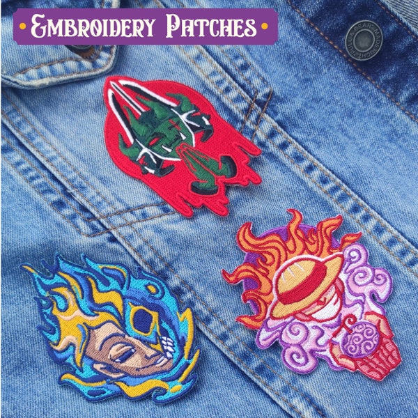 One Piece Embroidered Patches - Etsy UK