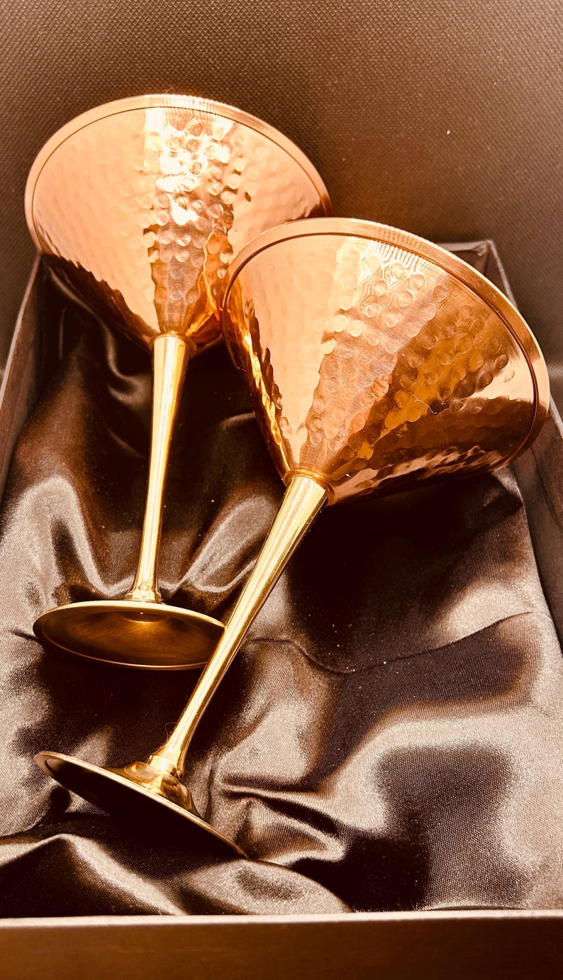 Elegant Copper Martini Glasses Unique Present for Cocktail Lovers - Etsy