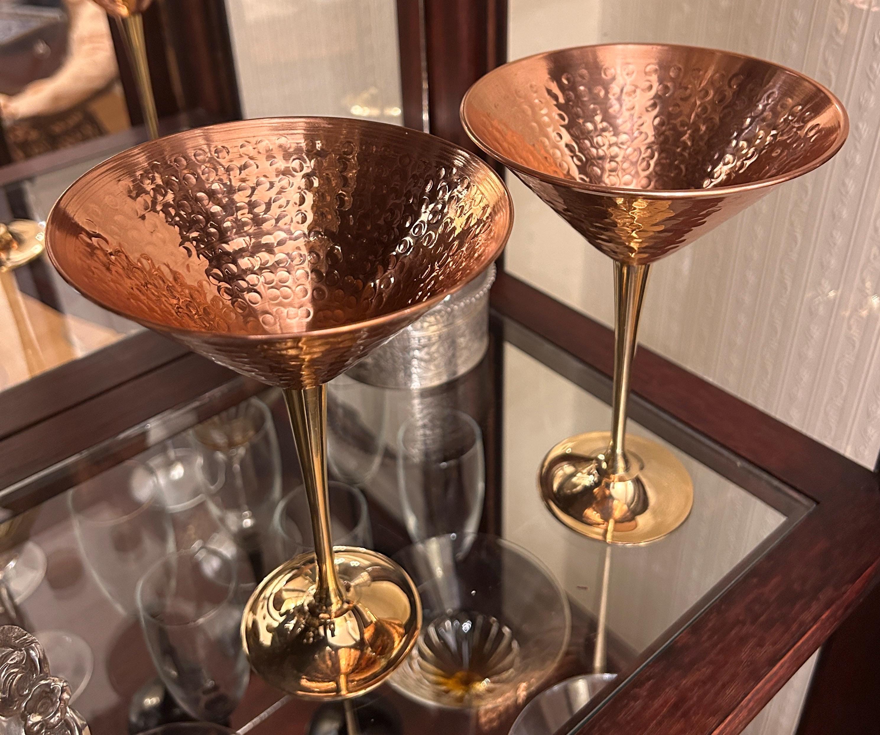Elegant Copper Martini Glasses Unique Present for Cocktail Lovers - Etsy