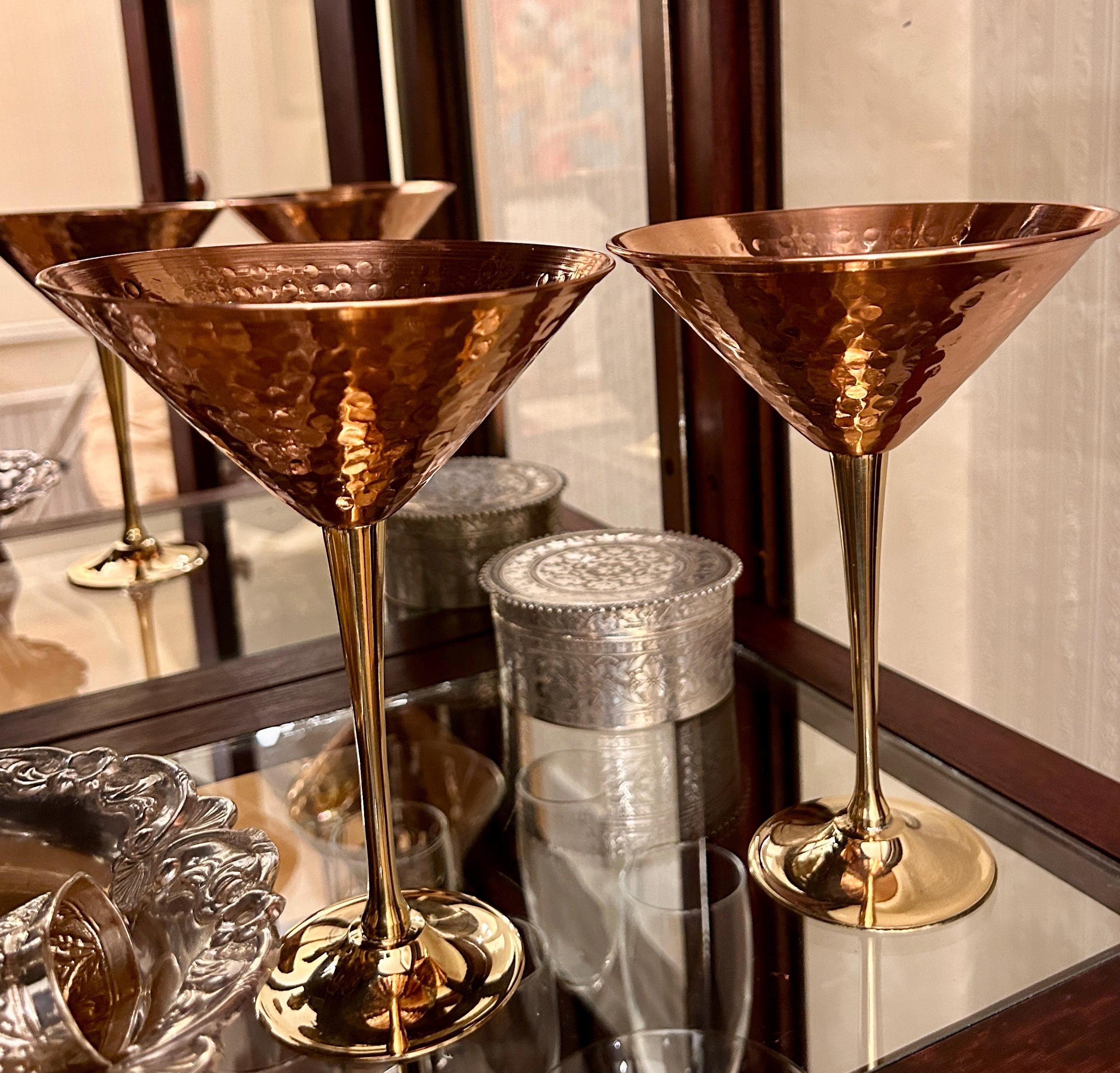 Elegant Copper Martini Glasses Unique Present for Cocktail Lovers - Etsy