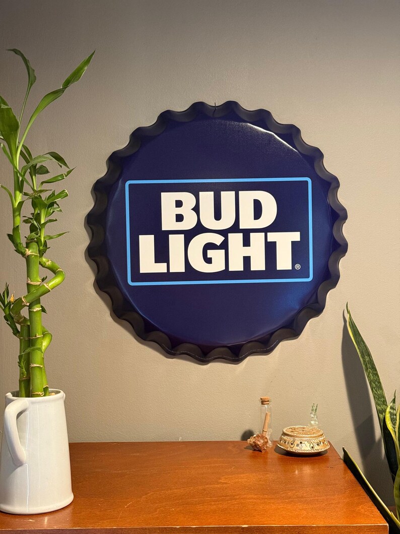 Bud Light Beer Sign Basement Bar Signage Anheuser Busch Beer Bartender ...