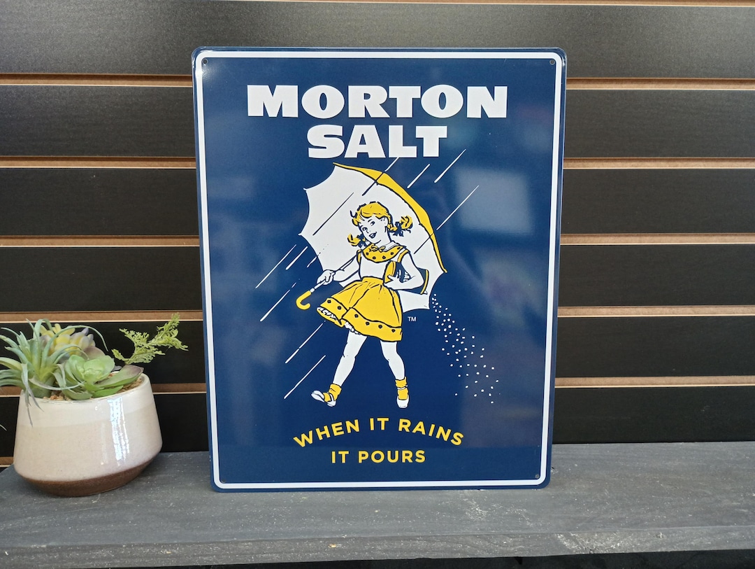 Morton Salt Sign Mortons Salt Signs Morton Salt Girl With Umbrella ...