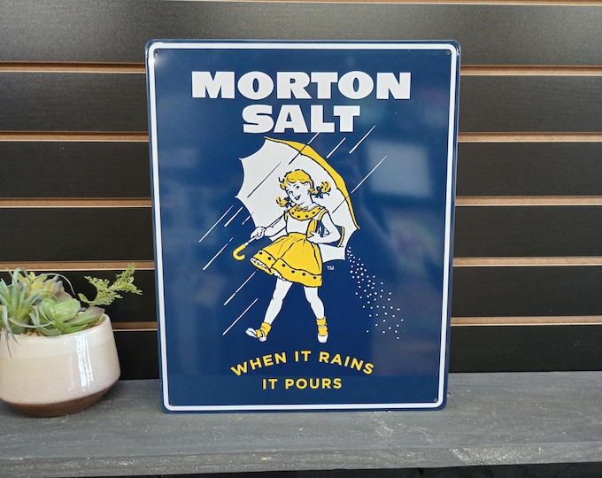 Morton Salt Sign Mortons Salt Signs Morton Salt Girl With Umbrella ...