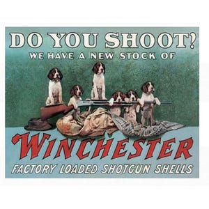 Winchester Horse Tin Sign Winchester Firearms Ammunition Vintage ...