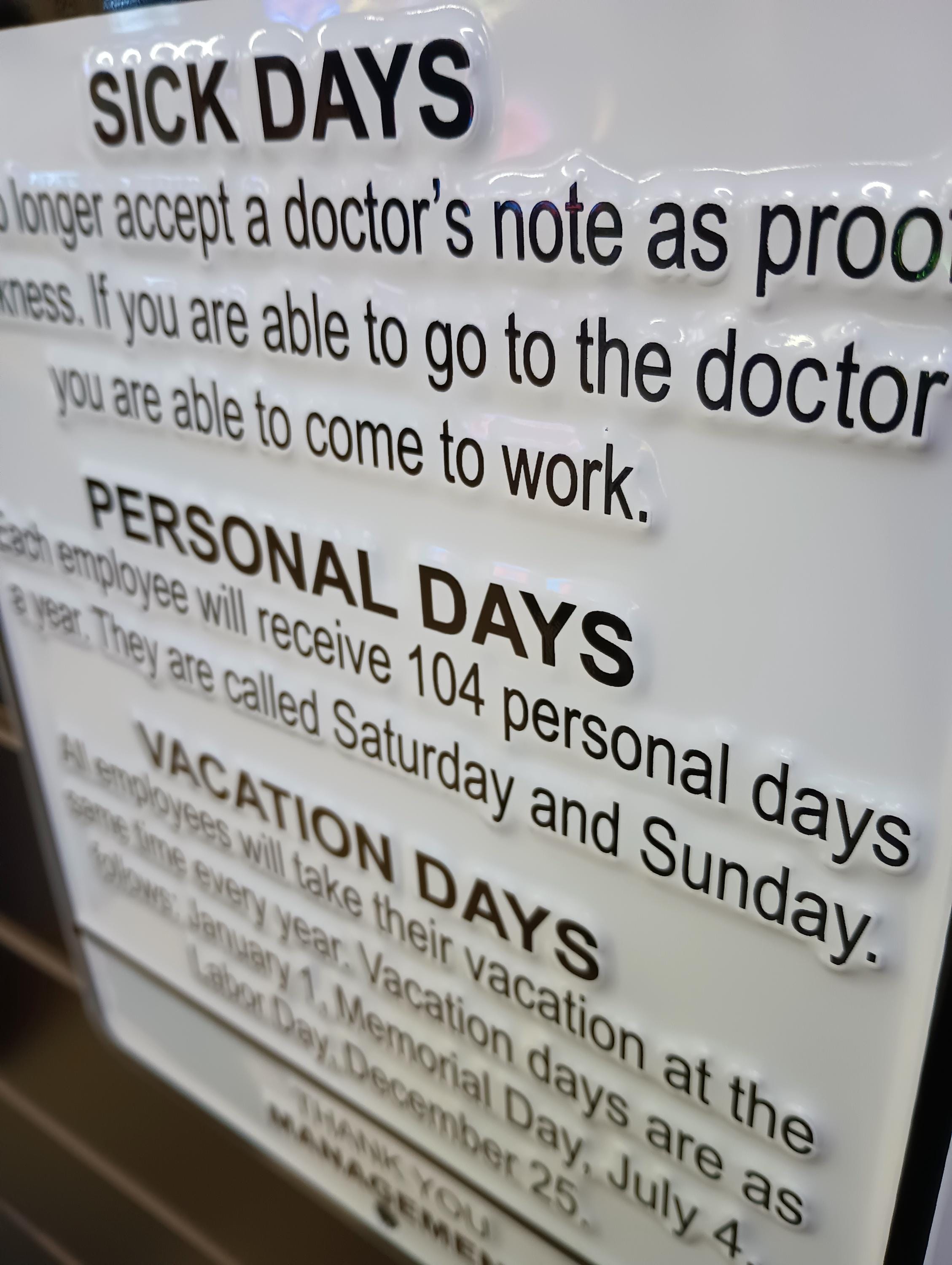 Funny Office Signs Company Policy Sign Funny Gift for Boss Gift for ...