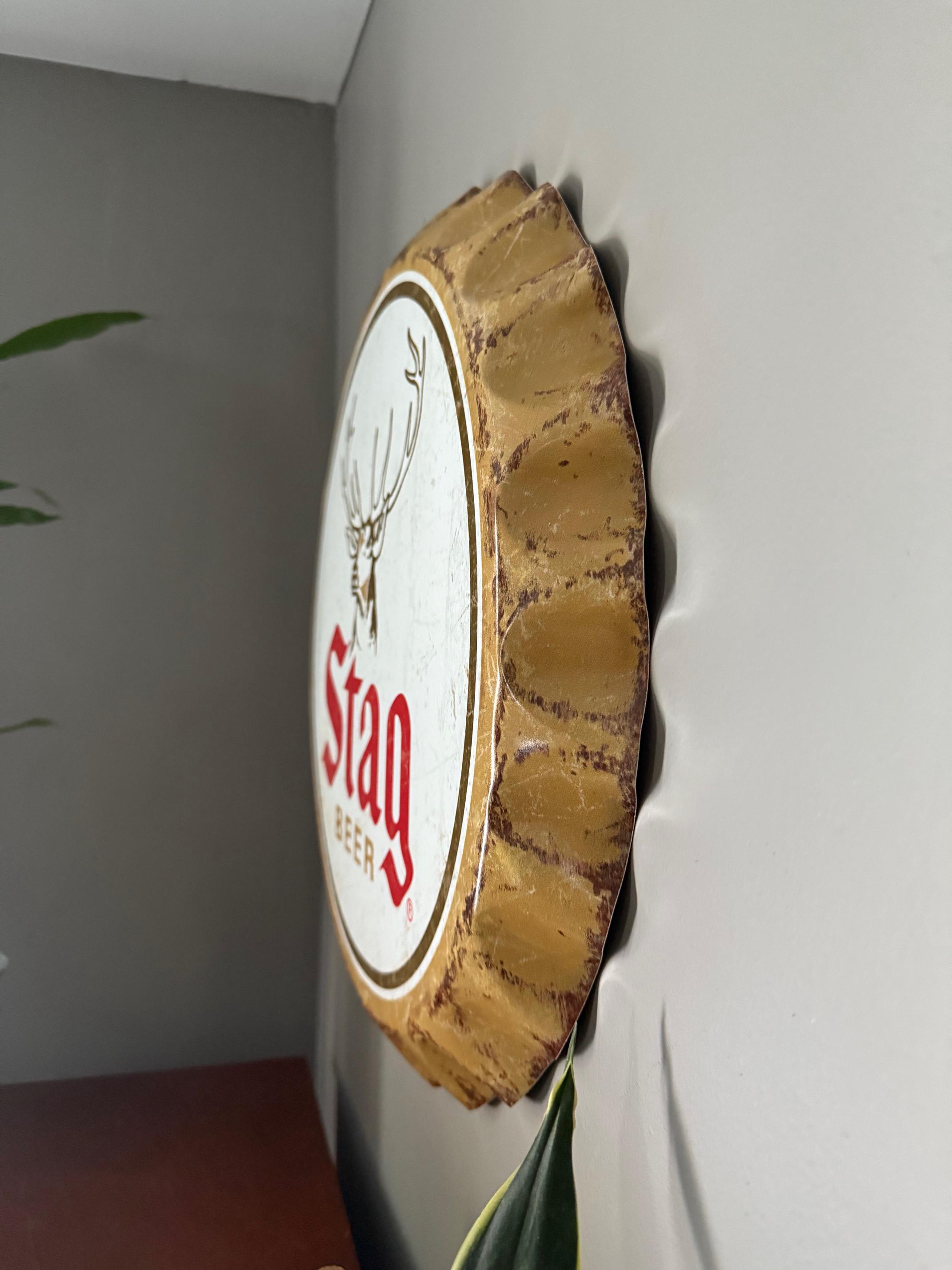 Wicked Antler Beer Bottle Cap Sign Basement Bar Decor Cabin Bar Signage ...