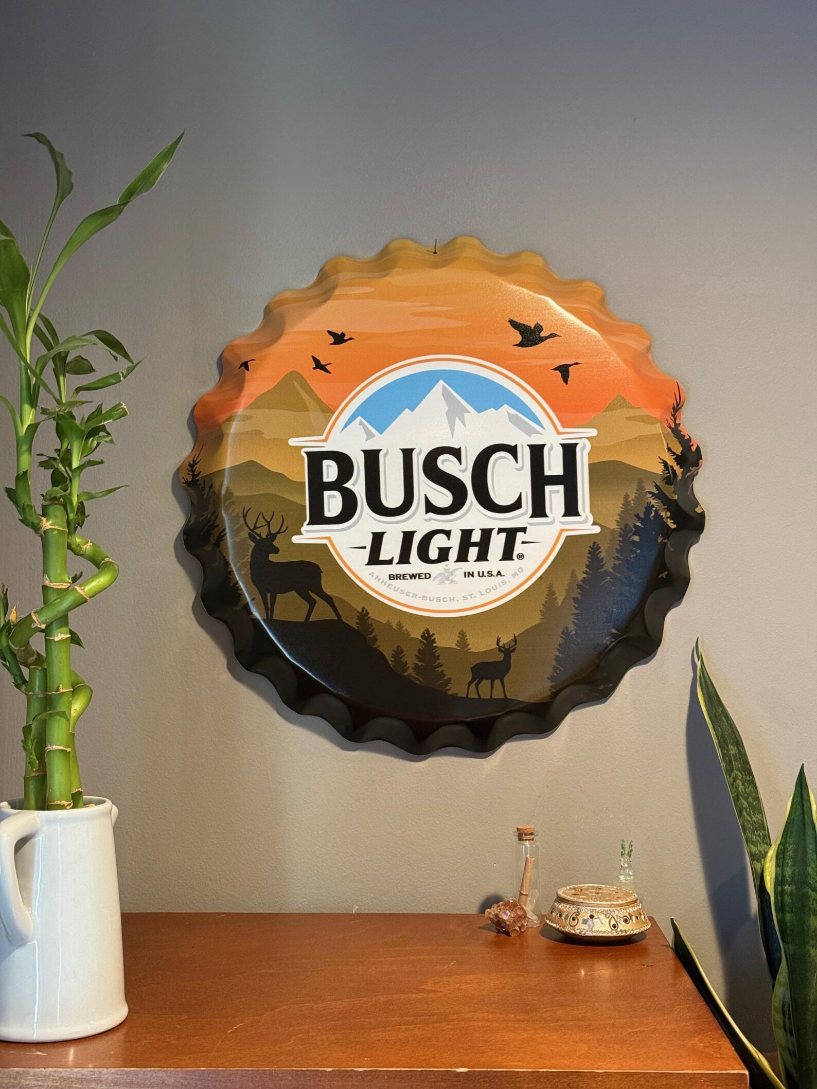 Busch Light Beer Sign Basement Bar Signage Anheuser Busch Beer ...