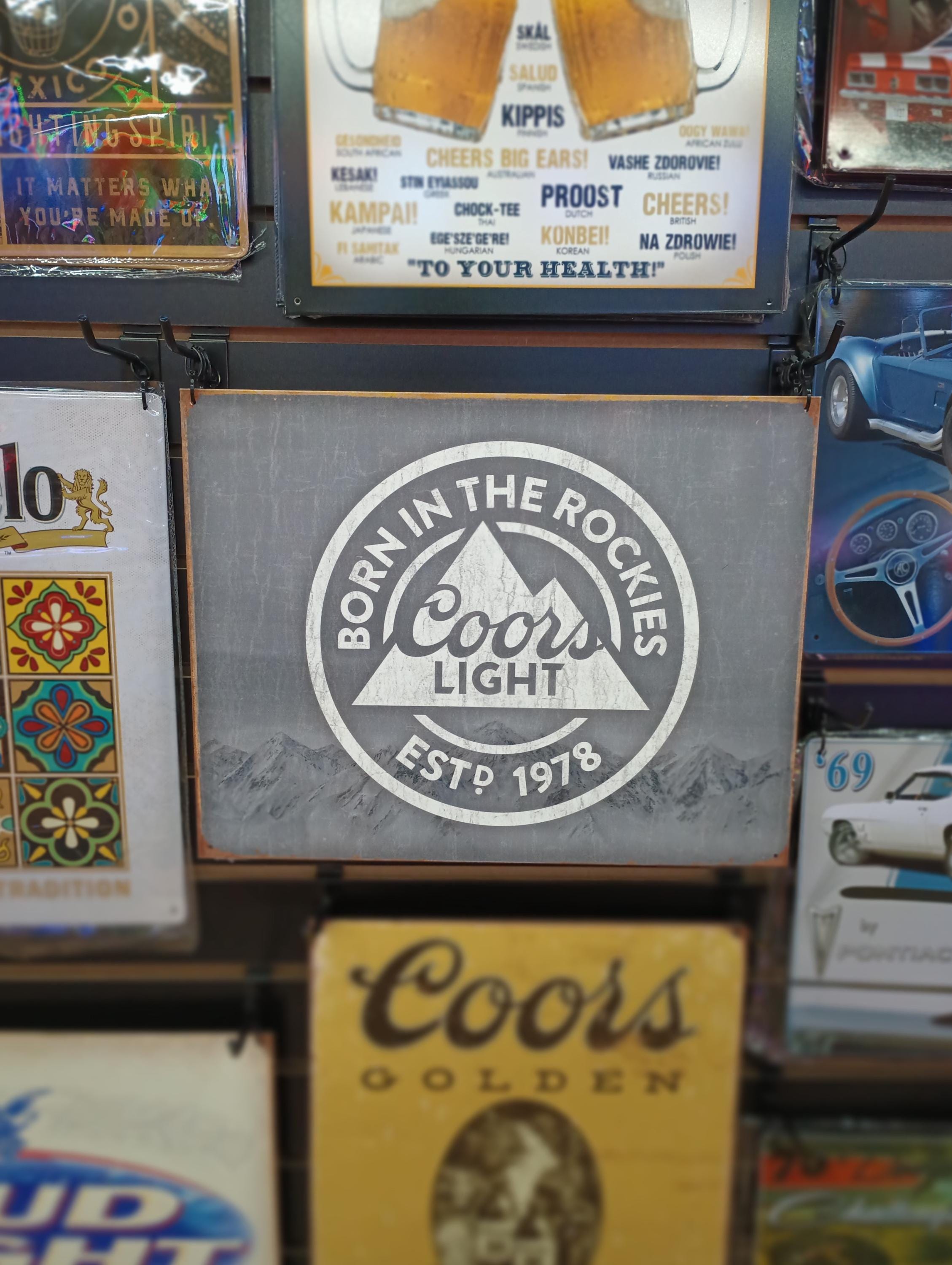 Coors Light Beer Sign Basement Bar Signage Coors Banquet Coors Light ...