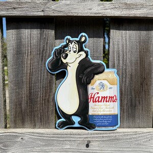Hamm's Beer Sign Hamm's Bear Bar Signage Home Basement Bar Wall Decor ...