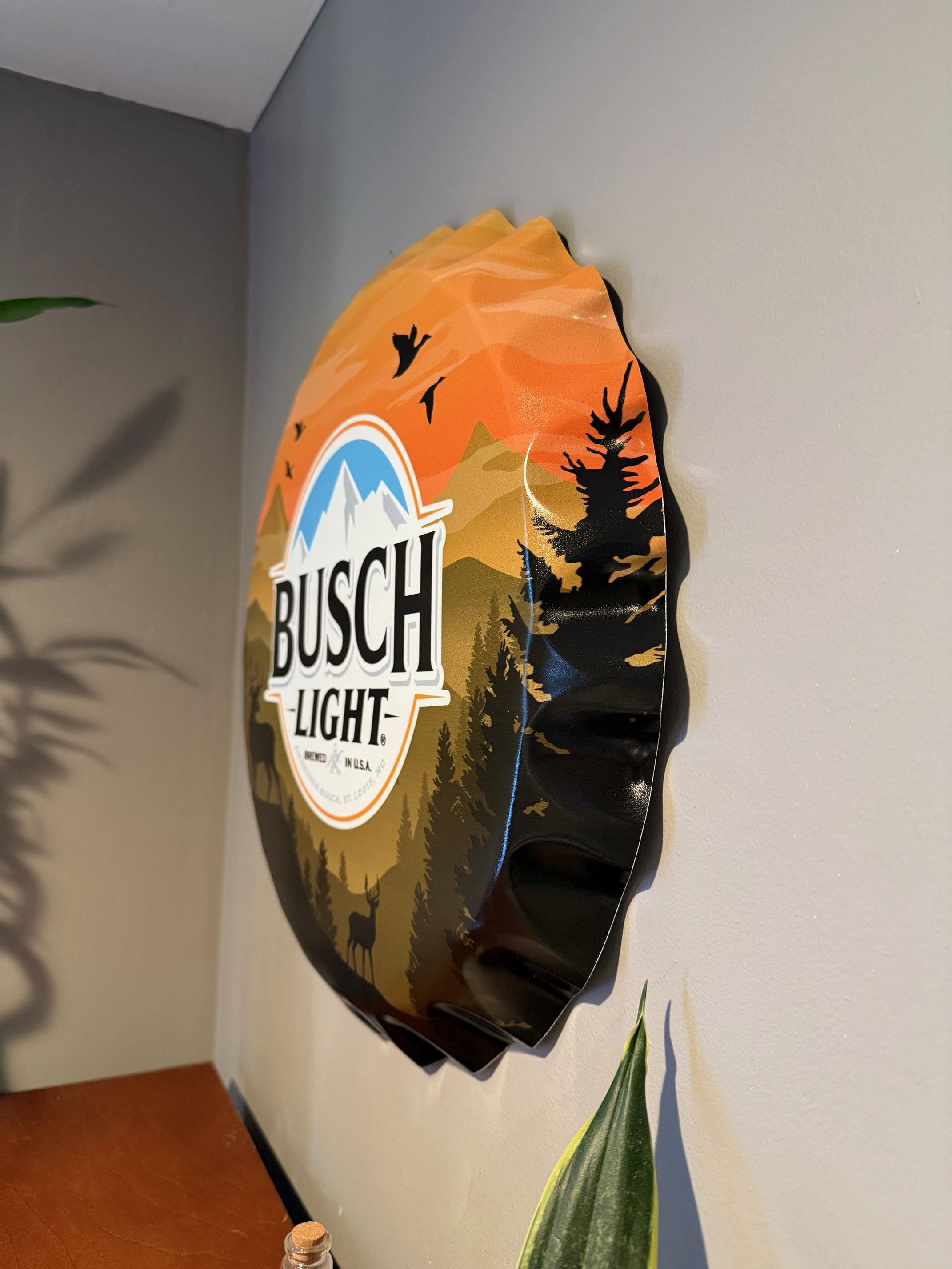 Busch Light Beer Sign Basement Bar Signage Anheuser Busch Beer ...