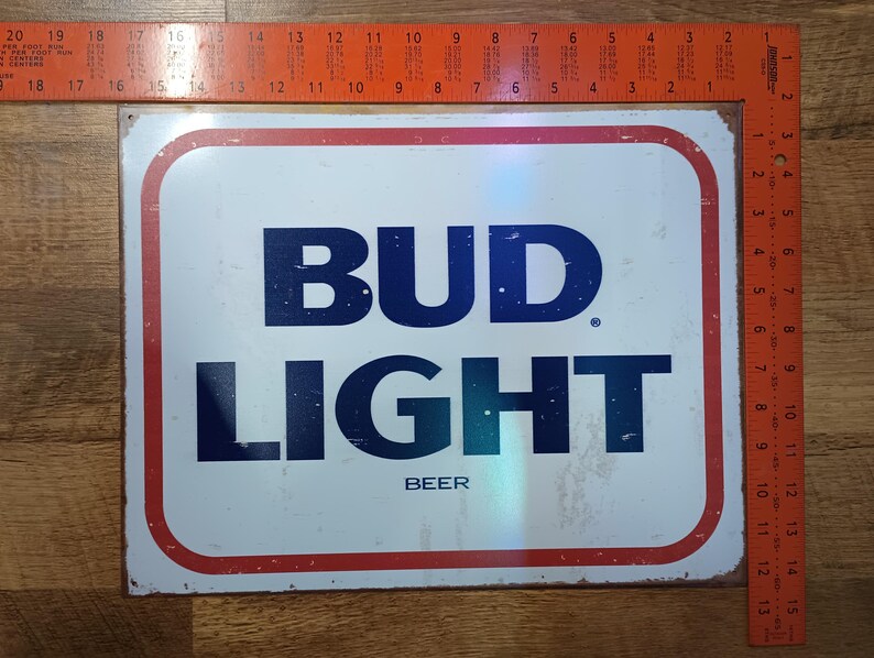 Bud Light Beer Sign Basement Bar Signage Anheuser Busch Beer Bartender ...