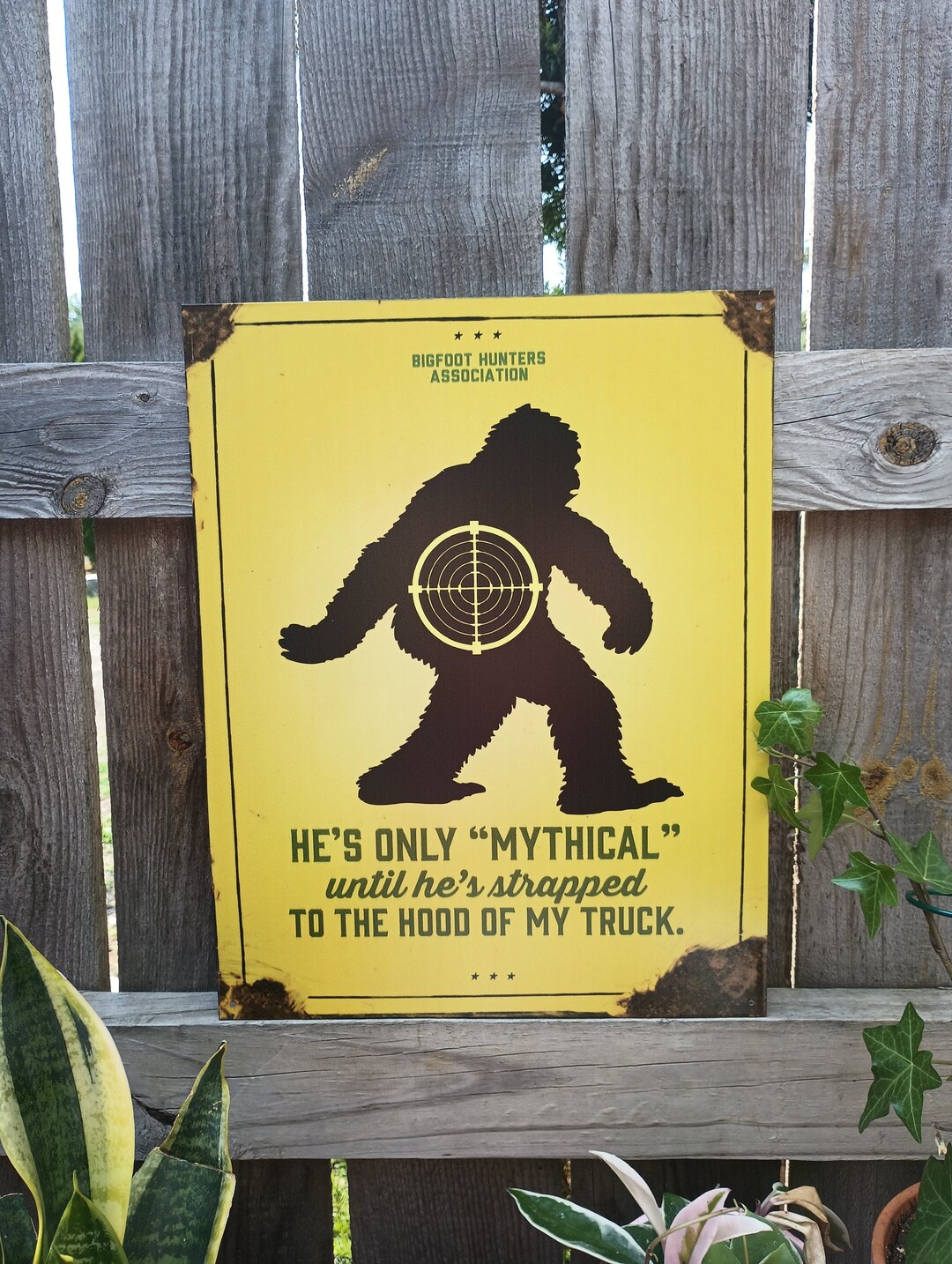 Funny Mythical Sasquatch Sign Gifts for Bigfoot Enthusiasts up North ...