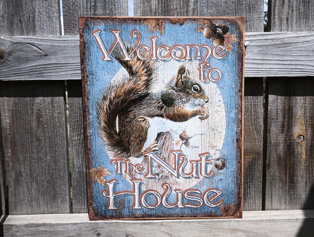 Funny Entryway Signs Welcome to the Nut House Housewarming Gifts for ...
