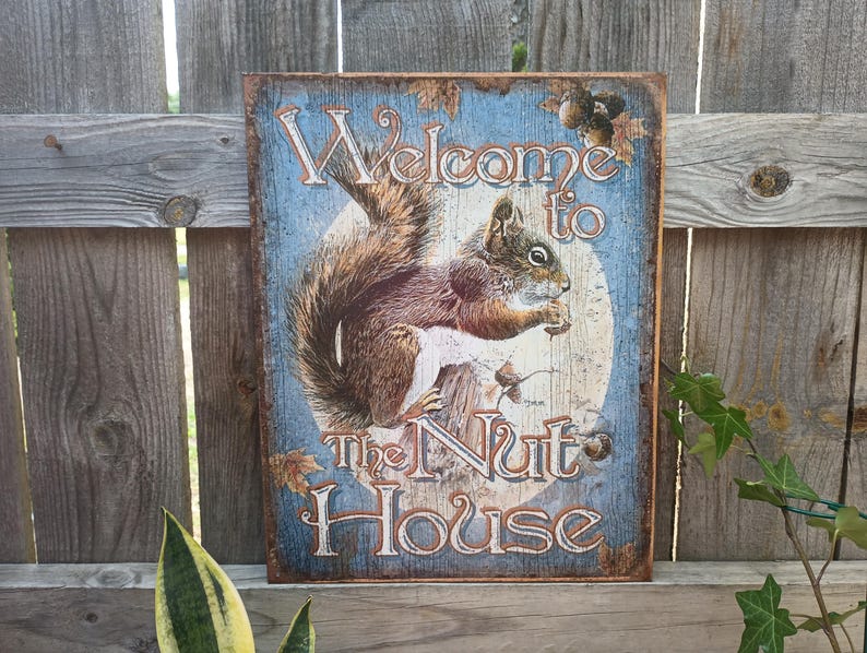 Funny Entryway Signs Welcome to the Nut House Housewarming Gifts for ...