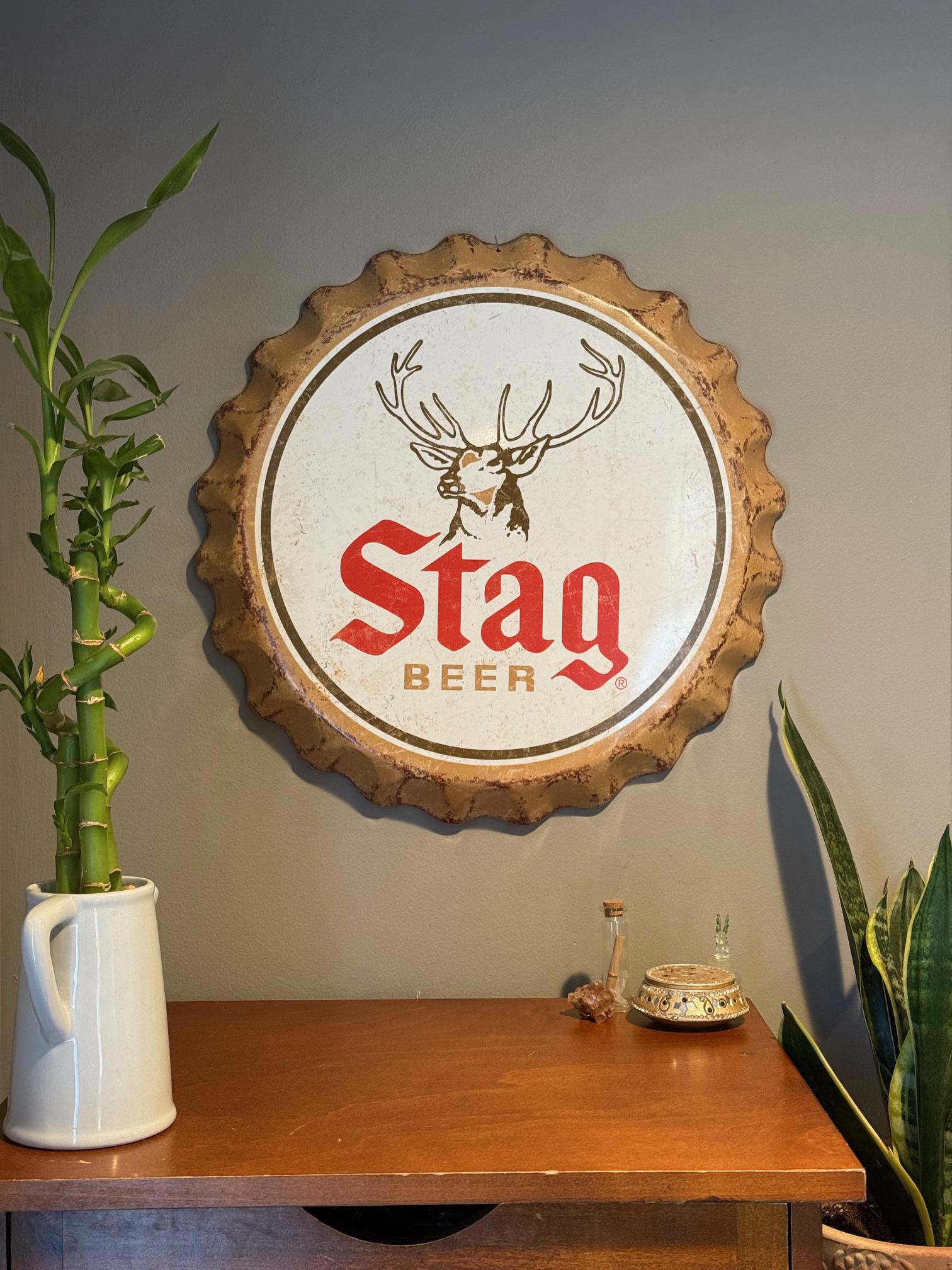 Wicked Antler Beer Bottle Cap Sign Basement Bar Decor Cabin Bar Signage ...