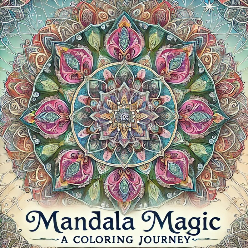 70 Pages Mandala Magic: A Coloring Journey - Etsy