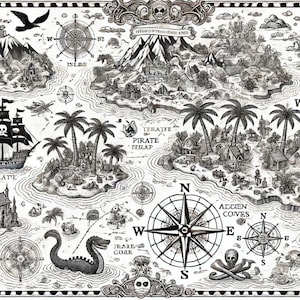 14 Fantasy Map Coloring Pages - Adult and Kids Coloring Book, Fantasy ...