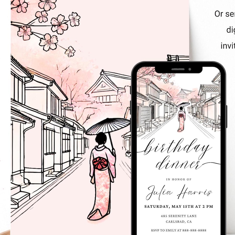 Asian Invitation - Etsy